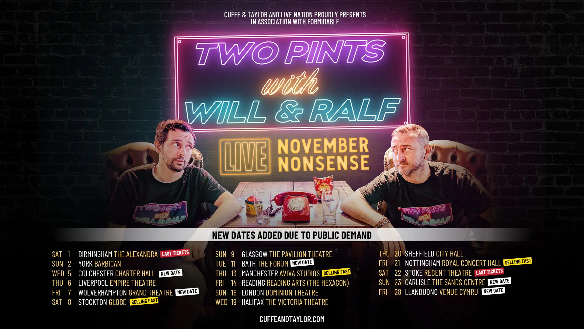 Two Pints Podcast Tickets, Tour and Concert Dates – www.cuffeandtaylor.com