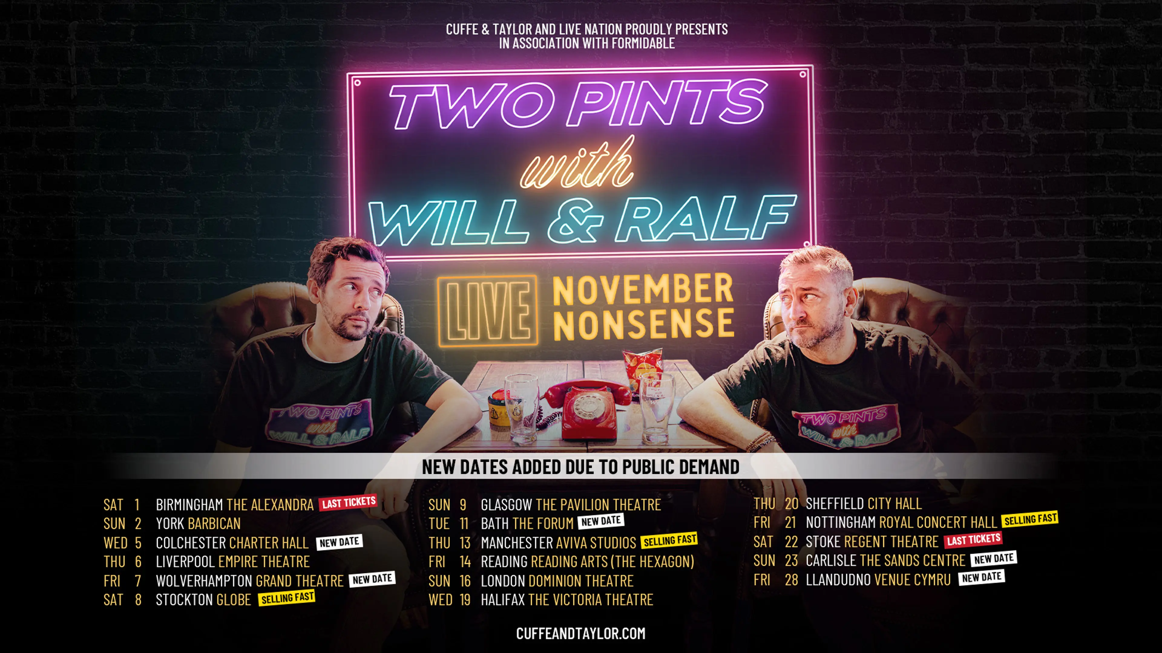 Two Pints Podcast Tickets, Tour and Concert Dates – www.cuffeandtaylor.com