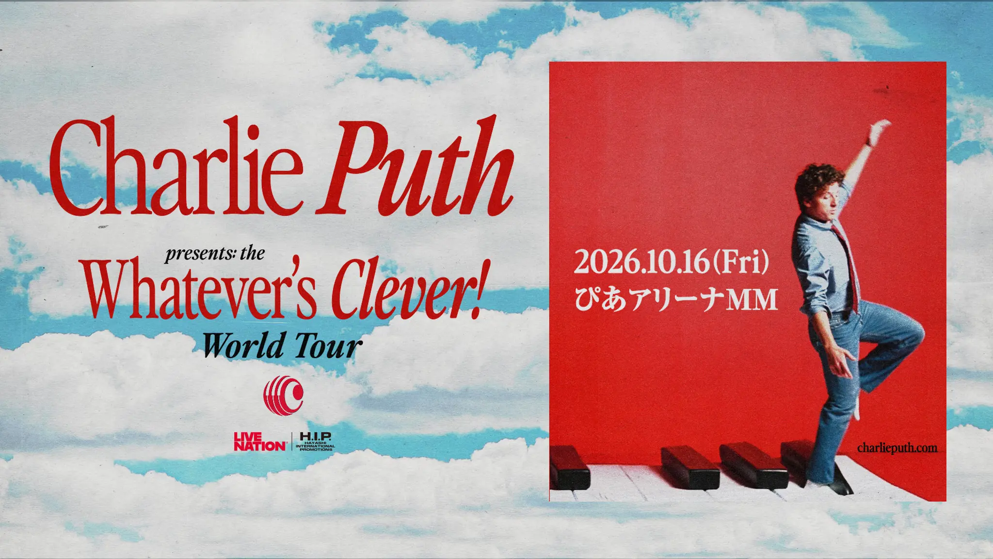 Charlie Puth - Whatever's Clever! World Tour Tickets, Tour and Concert ...