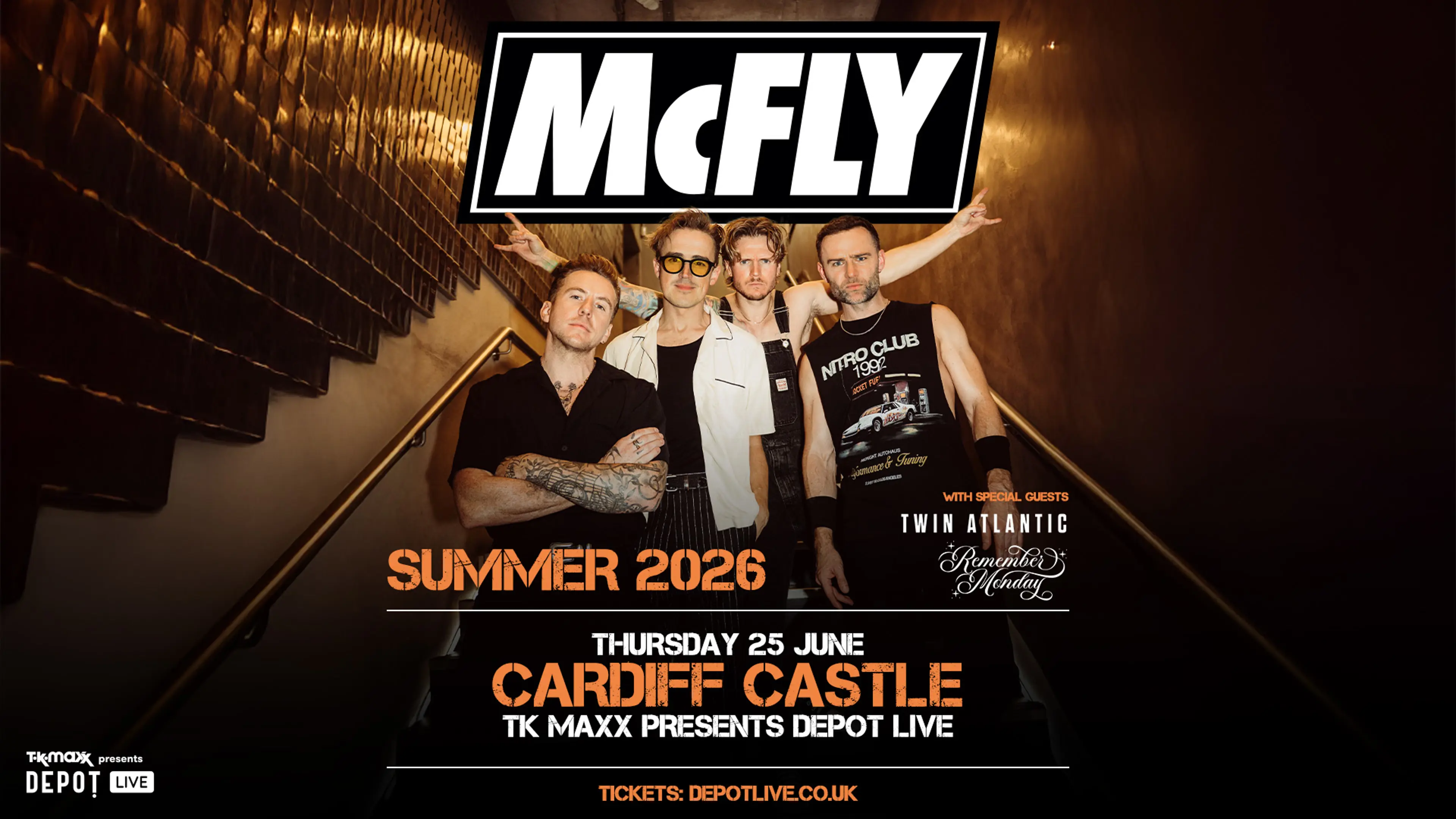 McFLY Summer 2026 – Cardiff Castle, 25 Jun 2026